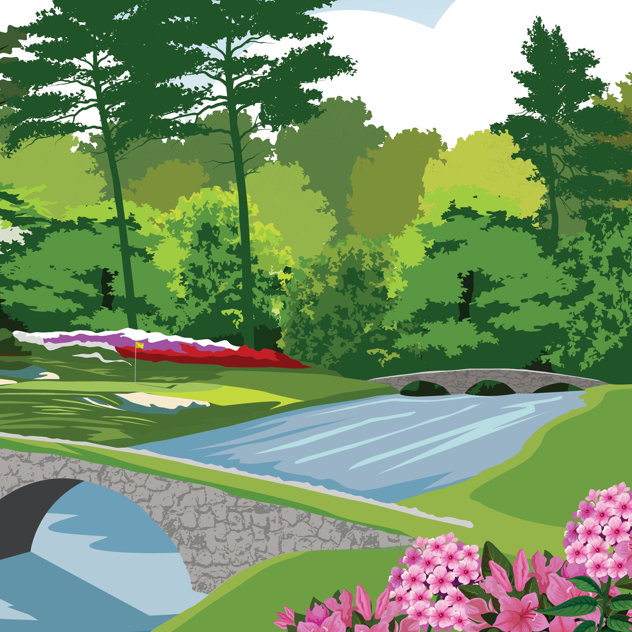 Augusta National Hogan Bridge 12th Hole Amen Corner Travel - Etsy UK