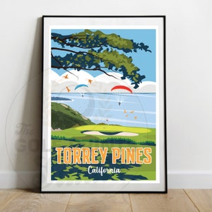Torrey Pines Golf Club Travel Poster US Open Golf Wall Art Print 3rd ...
