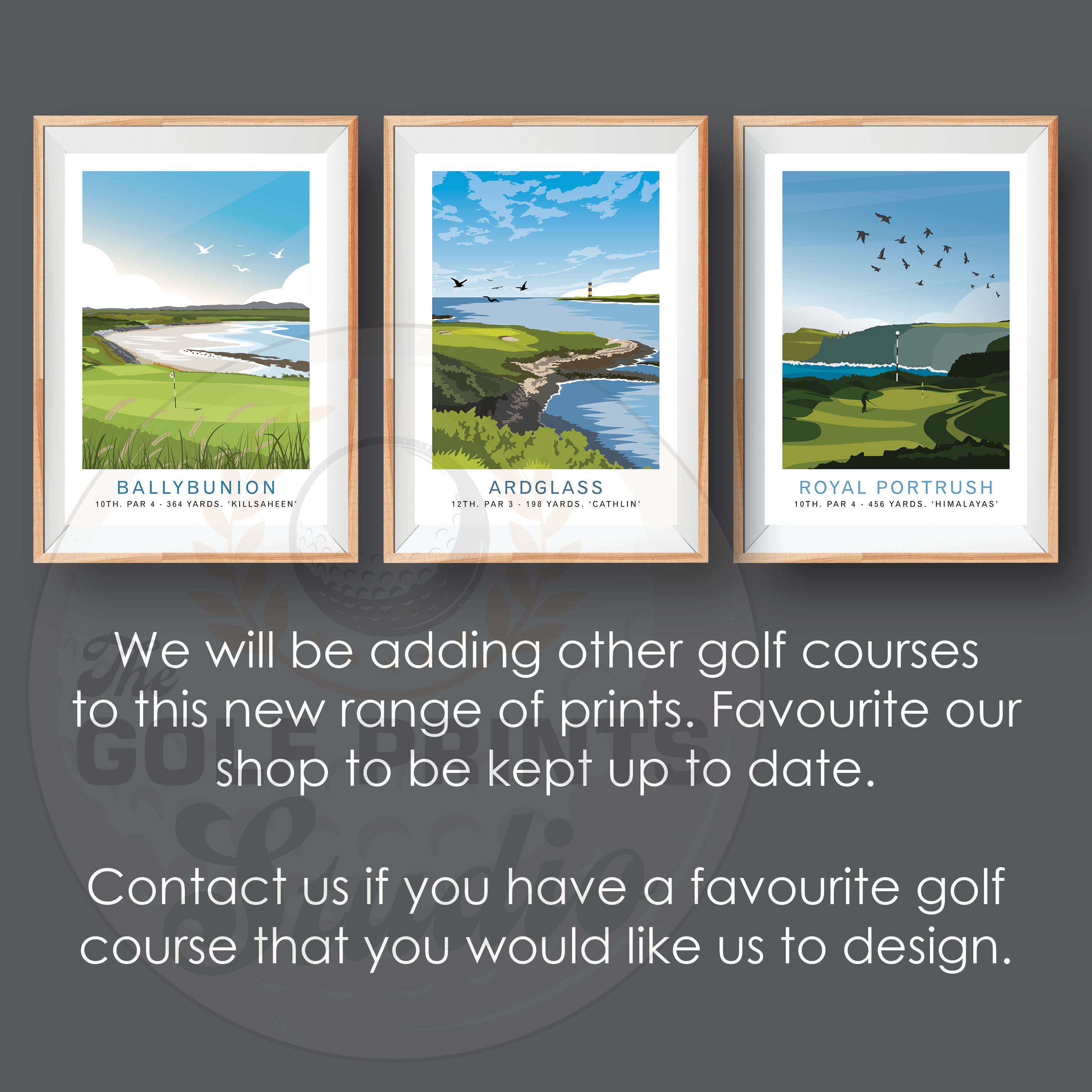 Ardglass Golf Poster Northern Ireland Irish Travel Print Wall - Etsy