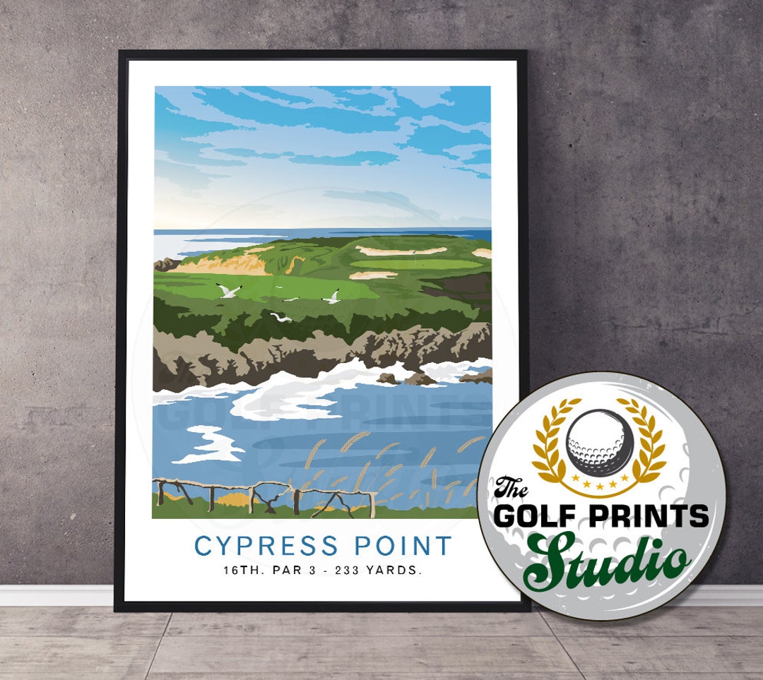 Cypress Point Club 16th Hole Golf Print Pebble Beach - Etsy