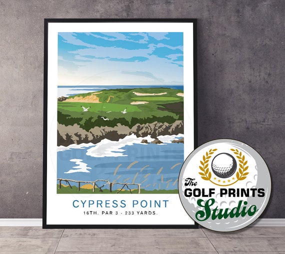 Cypress Point Club 16th Hole Golf Print Pebble Beach - Etsy