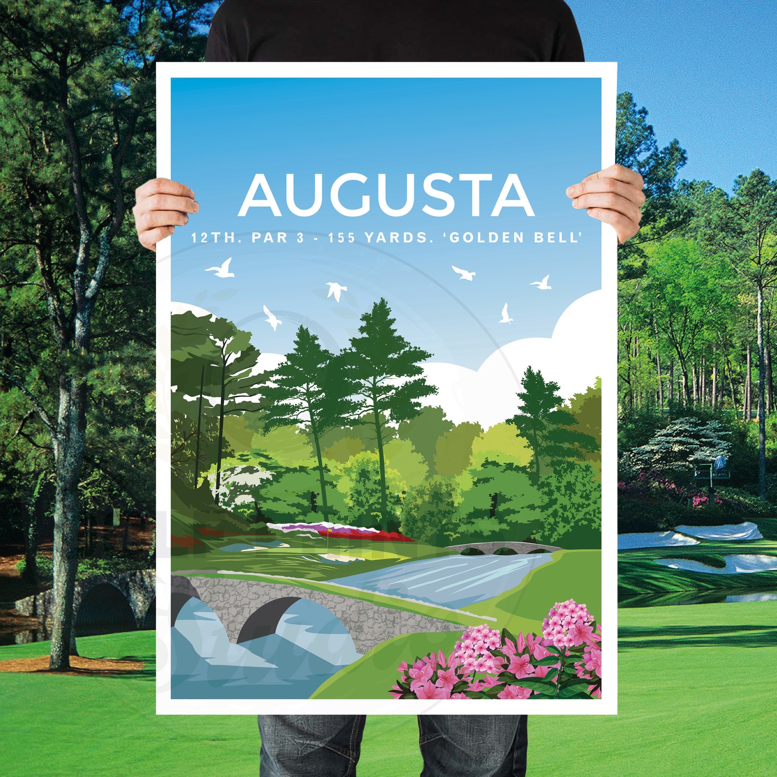 Augusta National Hogan Bridge 12th Hole Amen Corner Travel - Etsy UK
