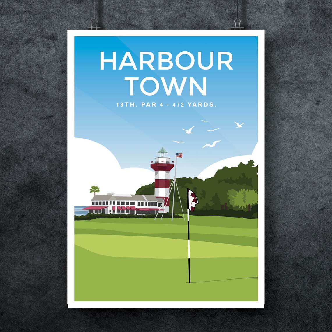 Harbour Town Golf Links Print 18th Hole South Carolina USA | Etsy