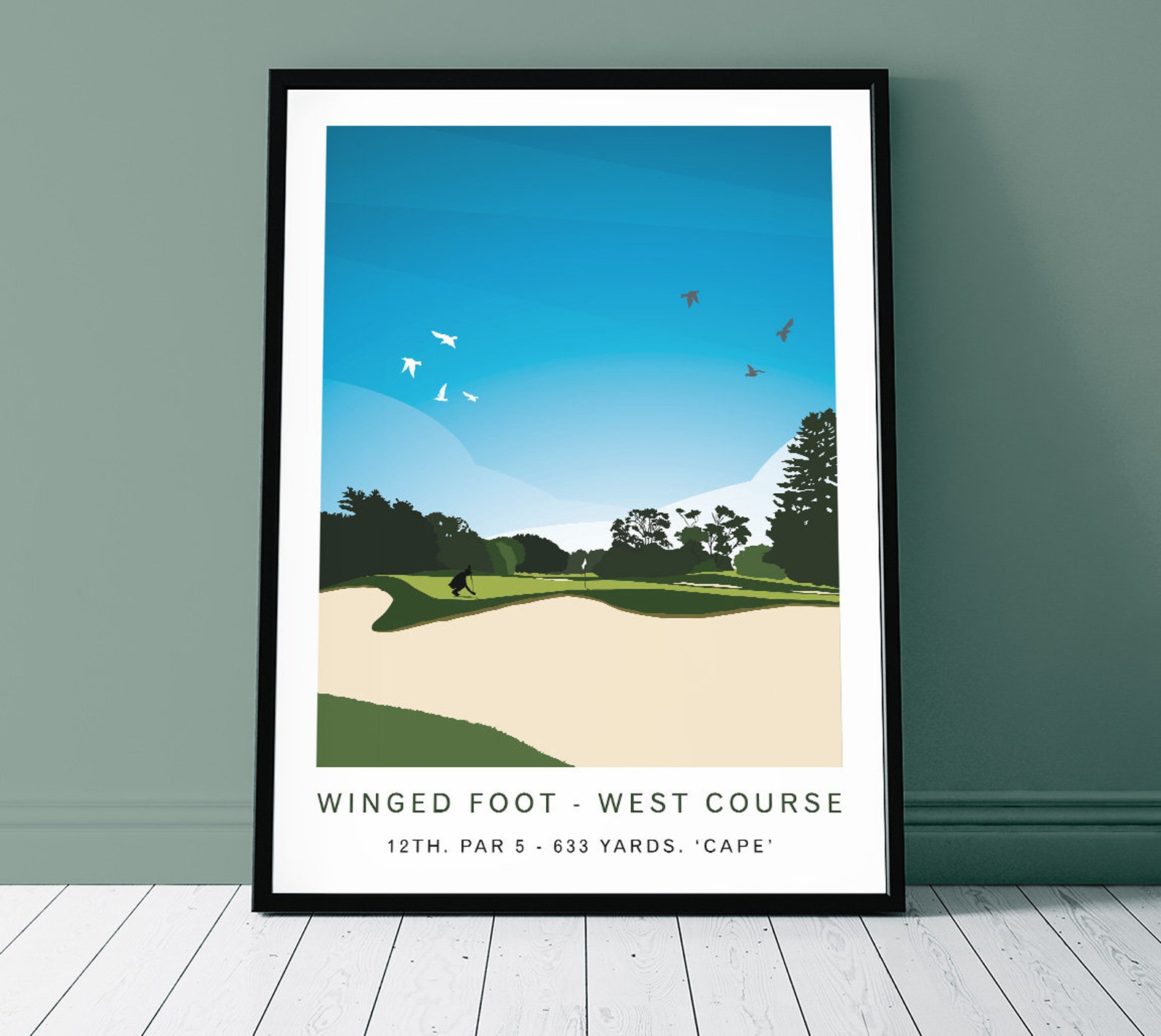 Winged Foot Golf Club West Course US Open Golf Poster Art | Etsy