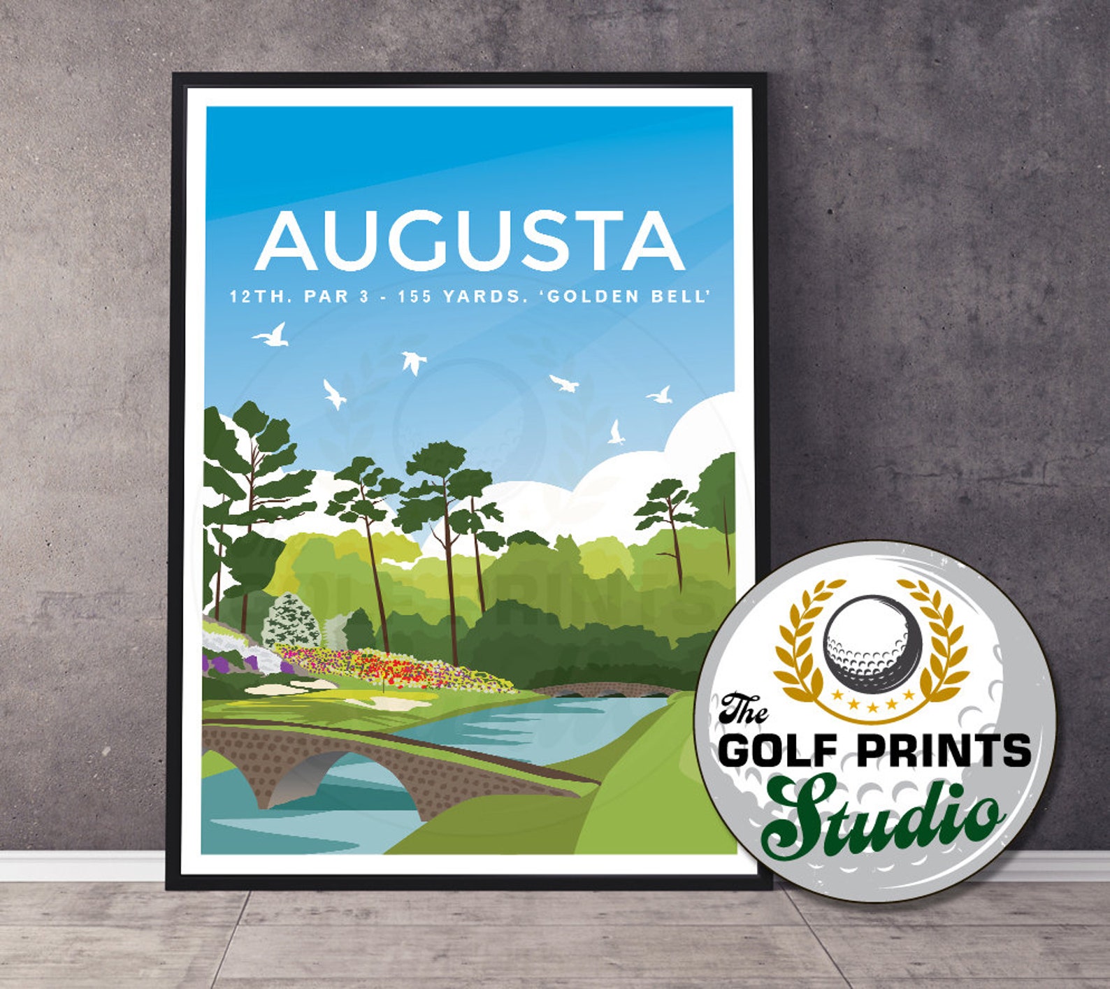 Augusta National Hogan Bridge 12th Hole Amen Corner Travel | Etsy UK