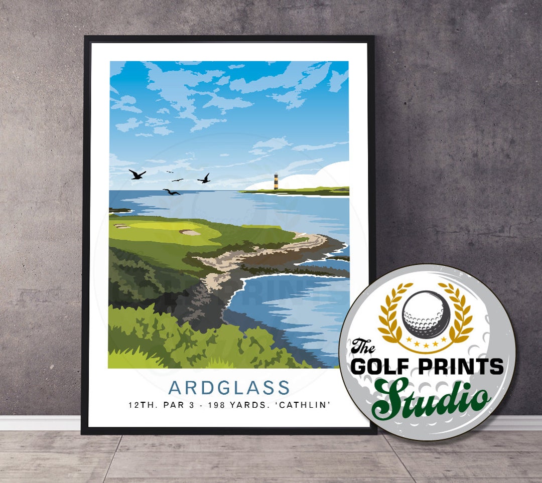 Ardglass Golf Poster Northern Ireland Irish Travel Print Wall Art Print ...