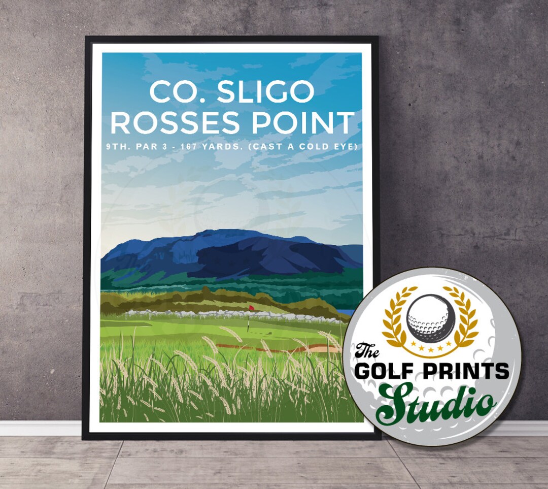 County Sligo Golf Print, Rosses Point Ireland Travel Poster - Etsy