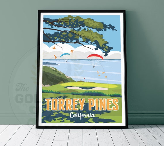 Torrey Pines Golf Club Travel Poster US Open Golf Wall Art | Etsy