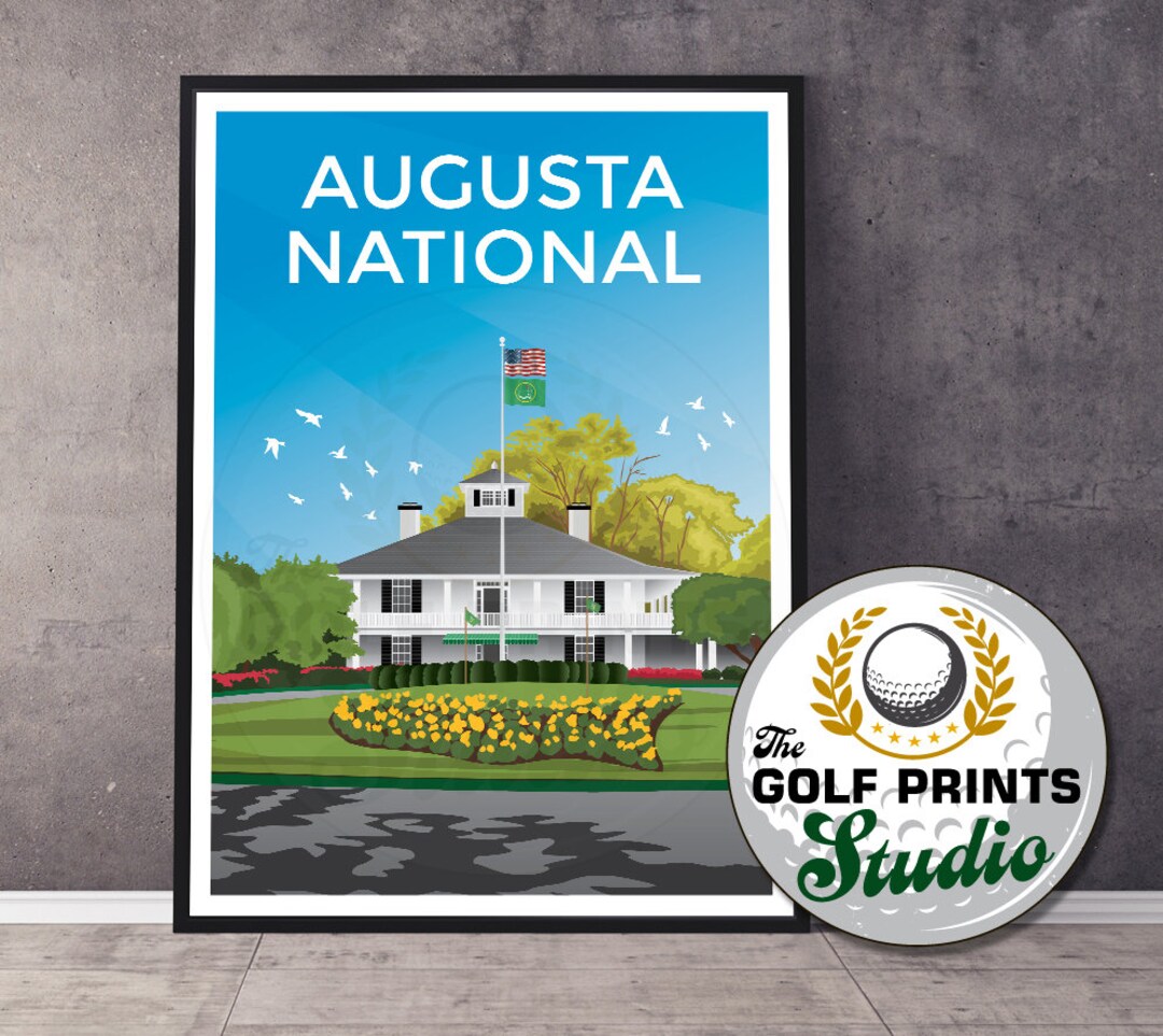 Augusta National Golf Club Georgia US Masters Golf Travel Poster Print ...