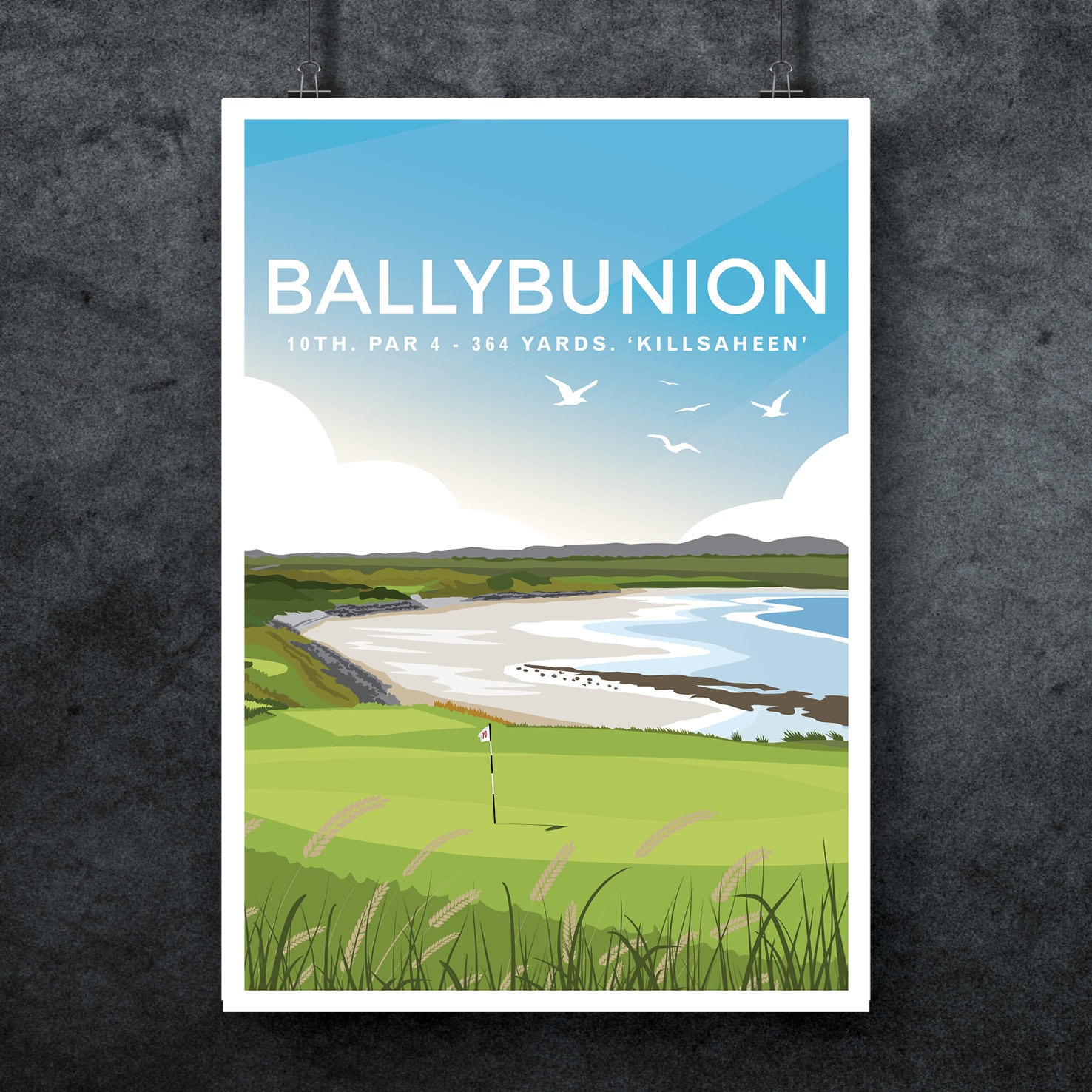 Ballybunion Golf Print: Ireland Travel Poster, Wild Atlantic Way - Etsy