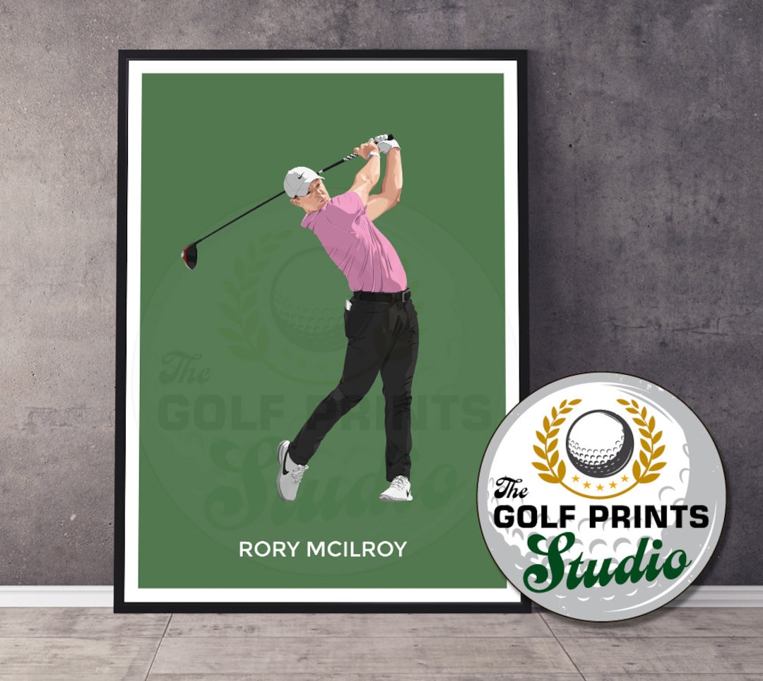 Rory Mcilroy Golf Art Print Poster Golf Wall Art Gift for Golfer Golf ...