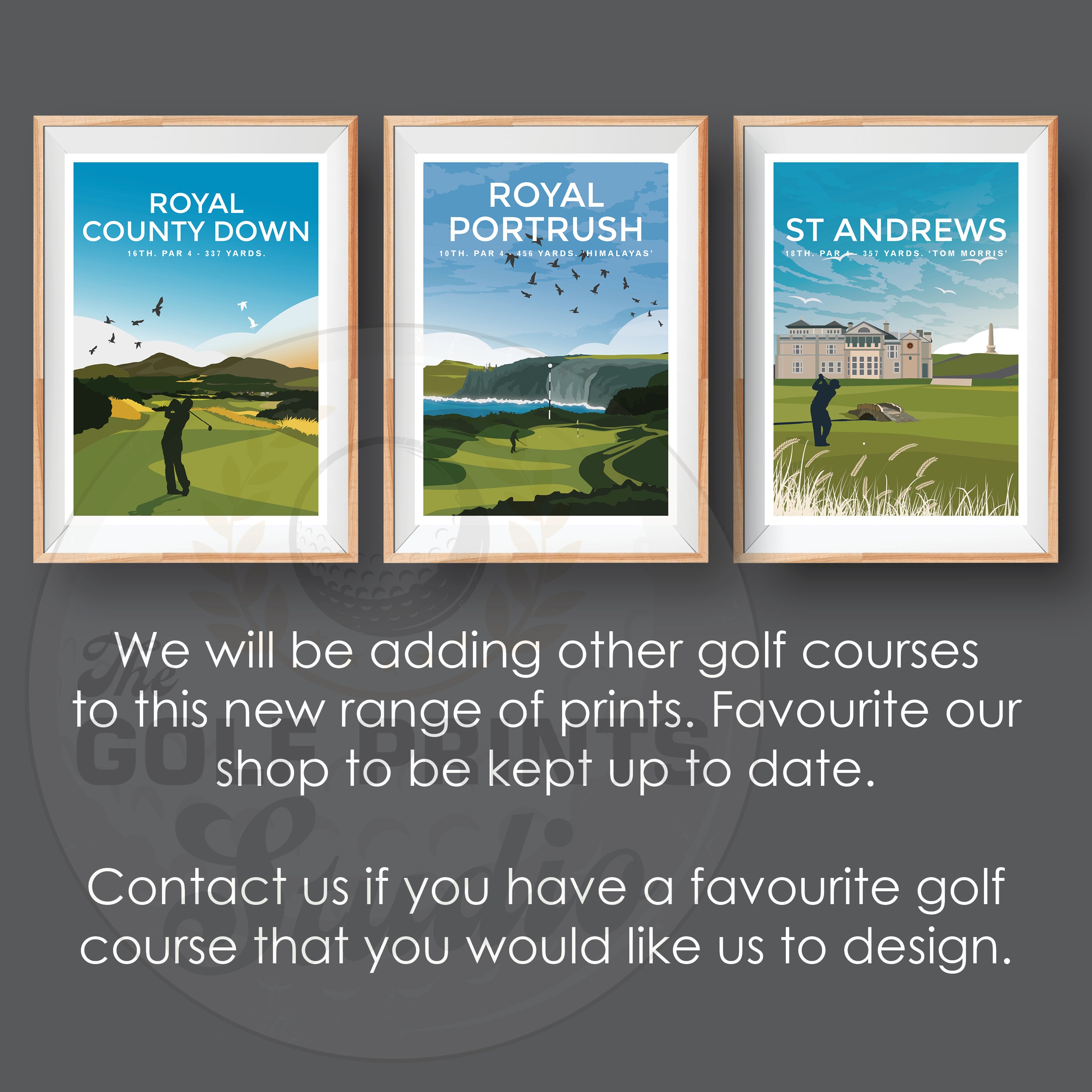 Royal Portrush Golf Club Poster Art Print 10th Hole Travel | Etsy