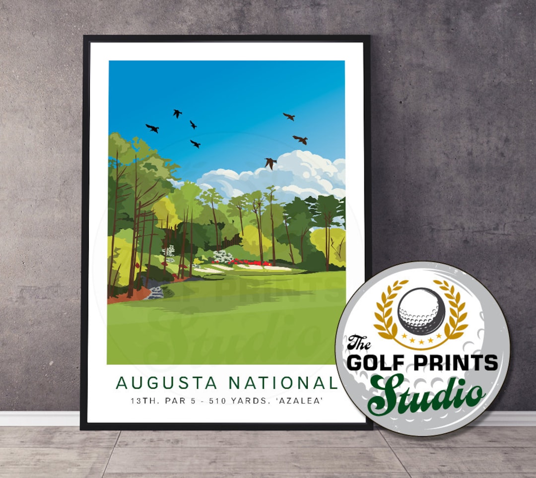 Augusta National Amen Corner Golf Art Print, Golfer Gift - Etsy