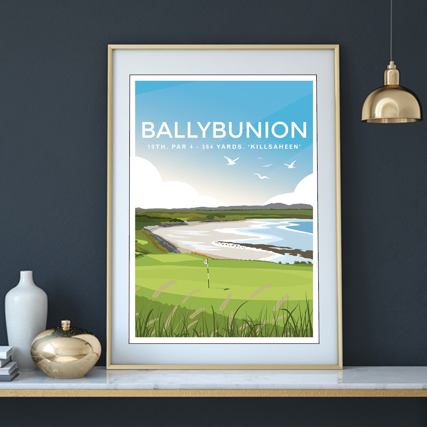 Ballybunion Golf Print: Ireland Travel Poster, Wild Atlantic Way - Etsy