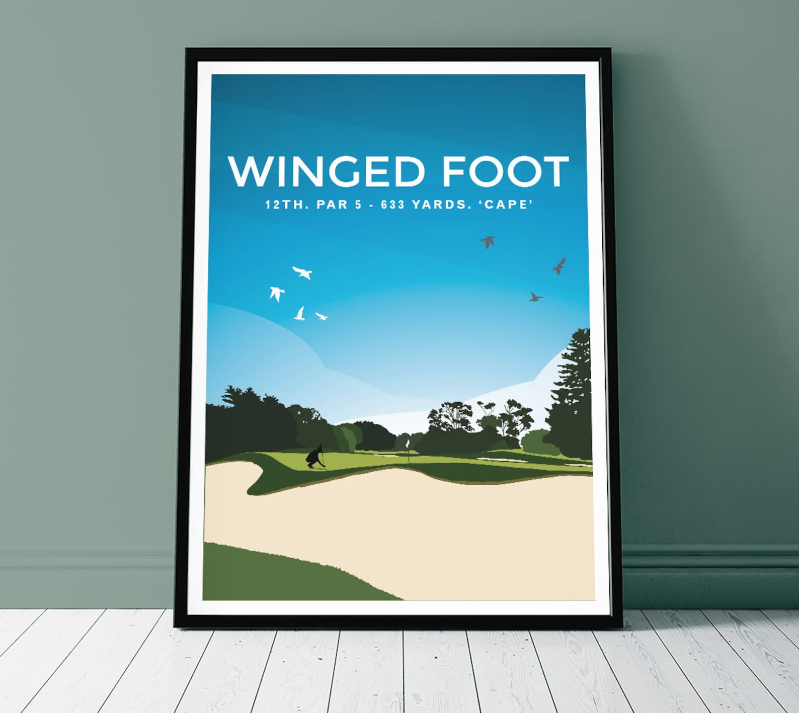 Winged Foot Golf Club West Course US Open Golf Poster Art | Etsy