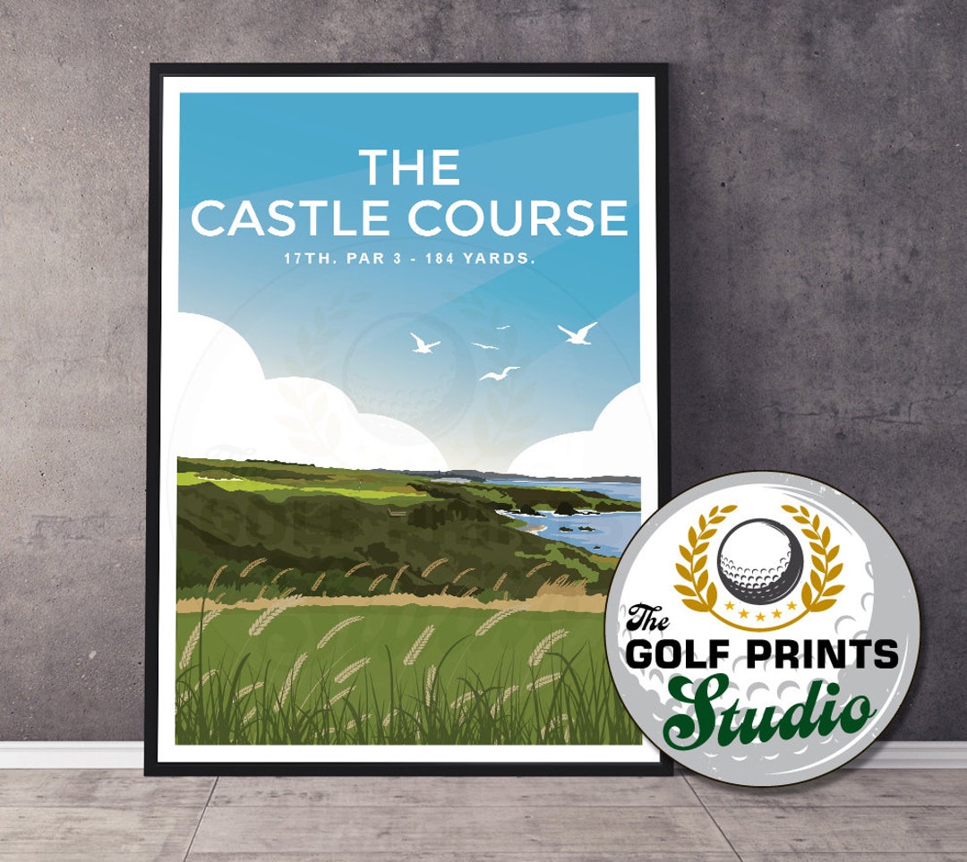 The Castle Course Golf Club St Andrews 17th Hole Golfer Gift Travel Art ...