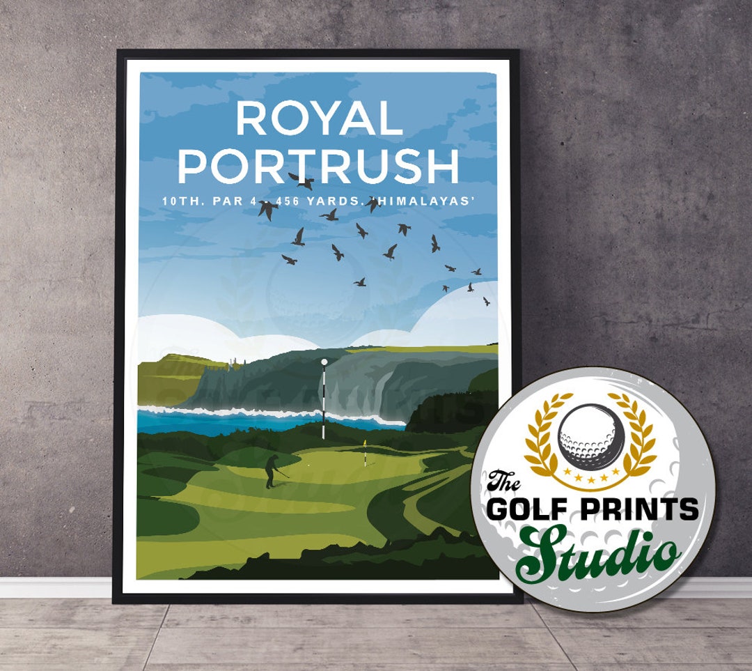 Royal Portrush Golf Club Poster Art Print 10th Hole Travel Poster ...