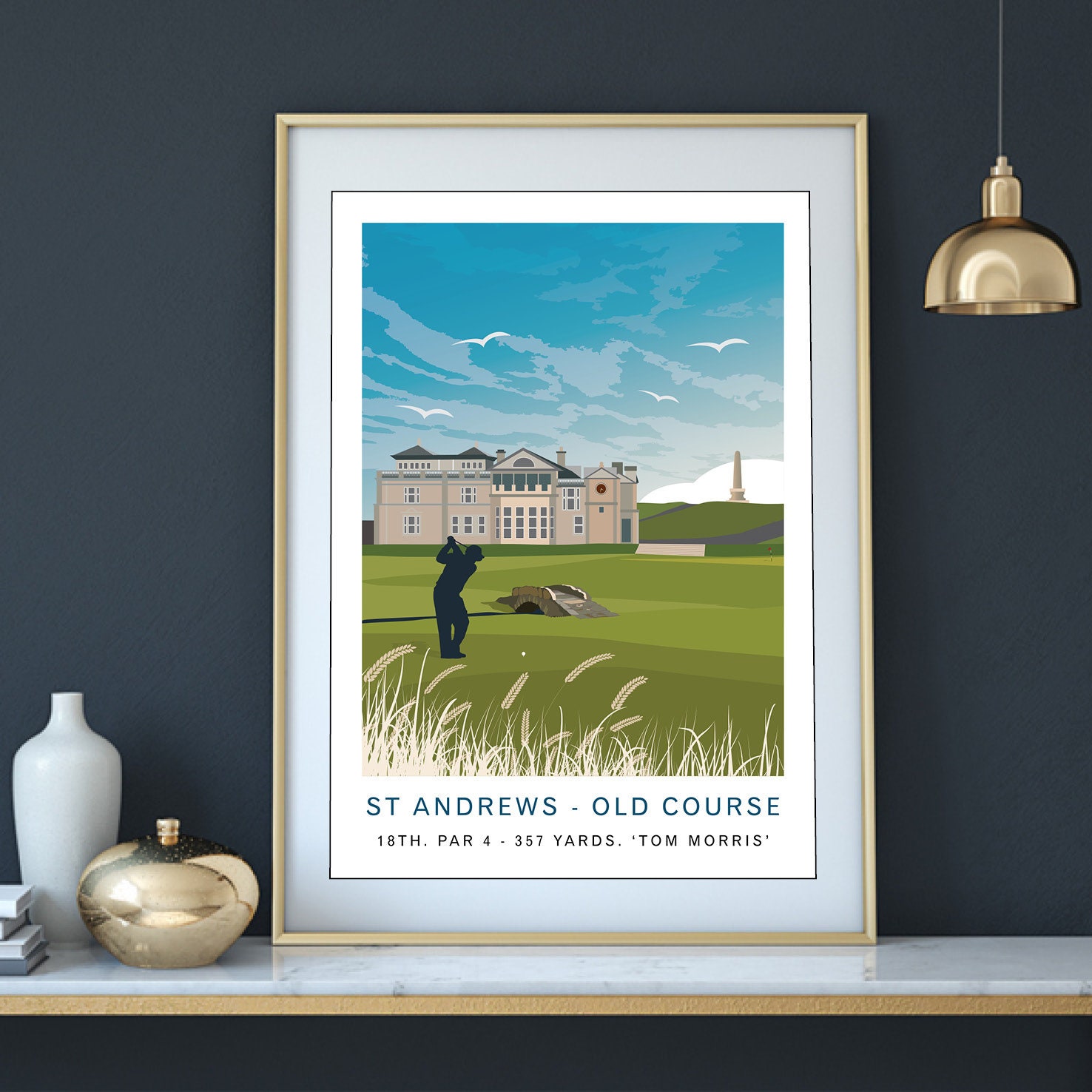St Andrews Old Course Golf Print – Scottish Travel Poster - Etsy