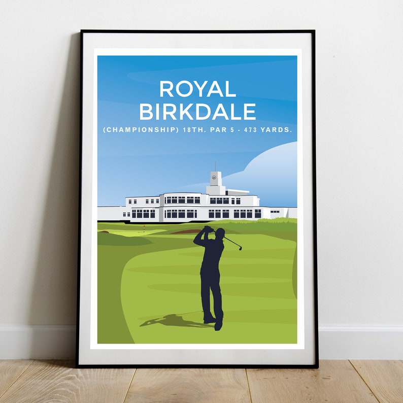 Royal Birkdale Golf Club 18th Hole Travel Poster England - Etsy UK