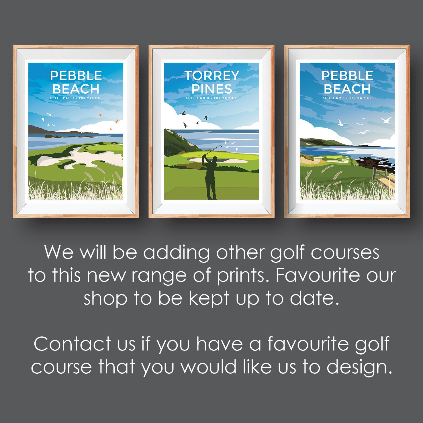 Torrey Pines South Course Golf Club Poster Art Print 3rd Hole - Etsy