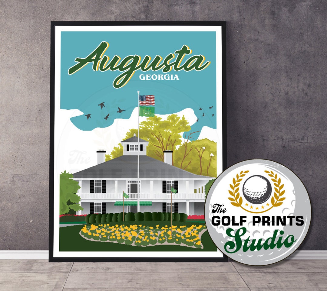 Augusta National Golf Club Print, US Masters Travel Poster - Etsy