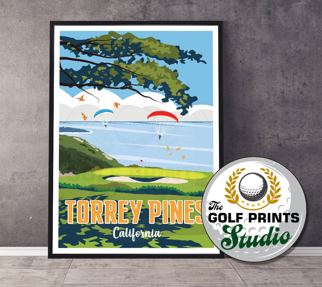 Torrey Pines Golf Club Travel Poster US Open Golf Wall Art Print 3rd ...
