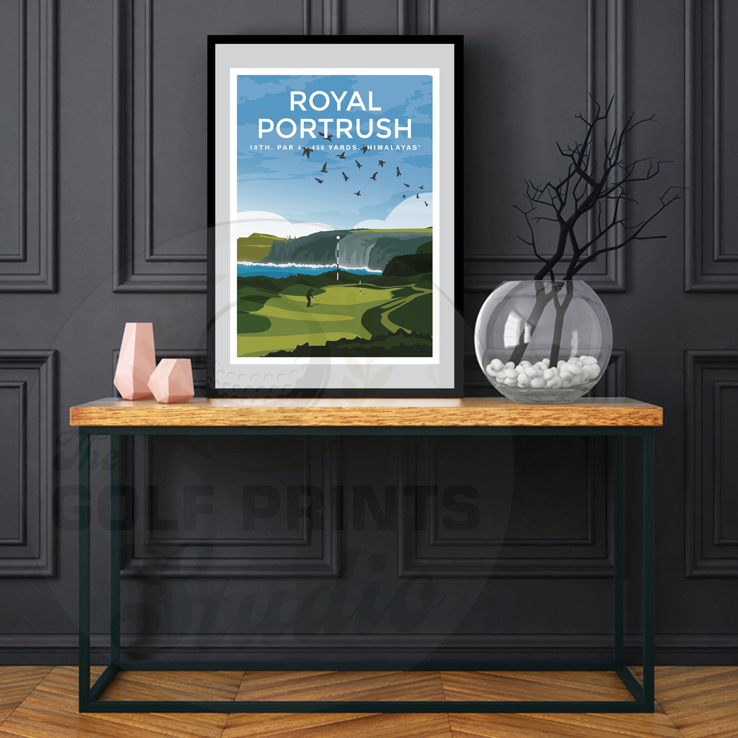 Royal Portrush Golf Club Poster Art Print 10th Hole Travel | Etsy