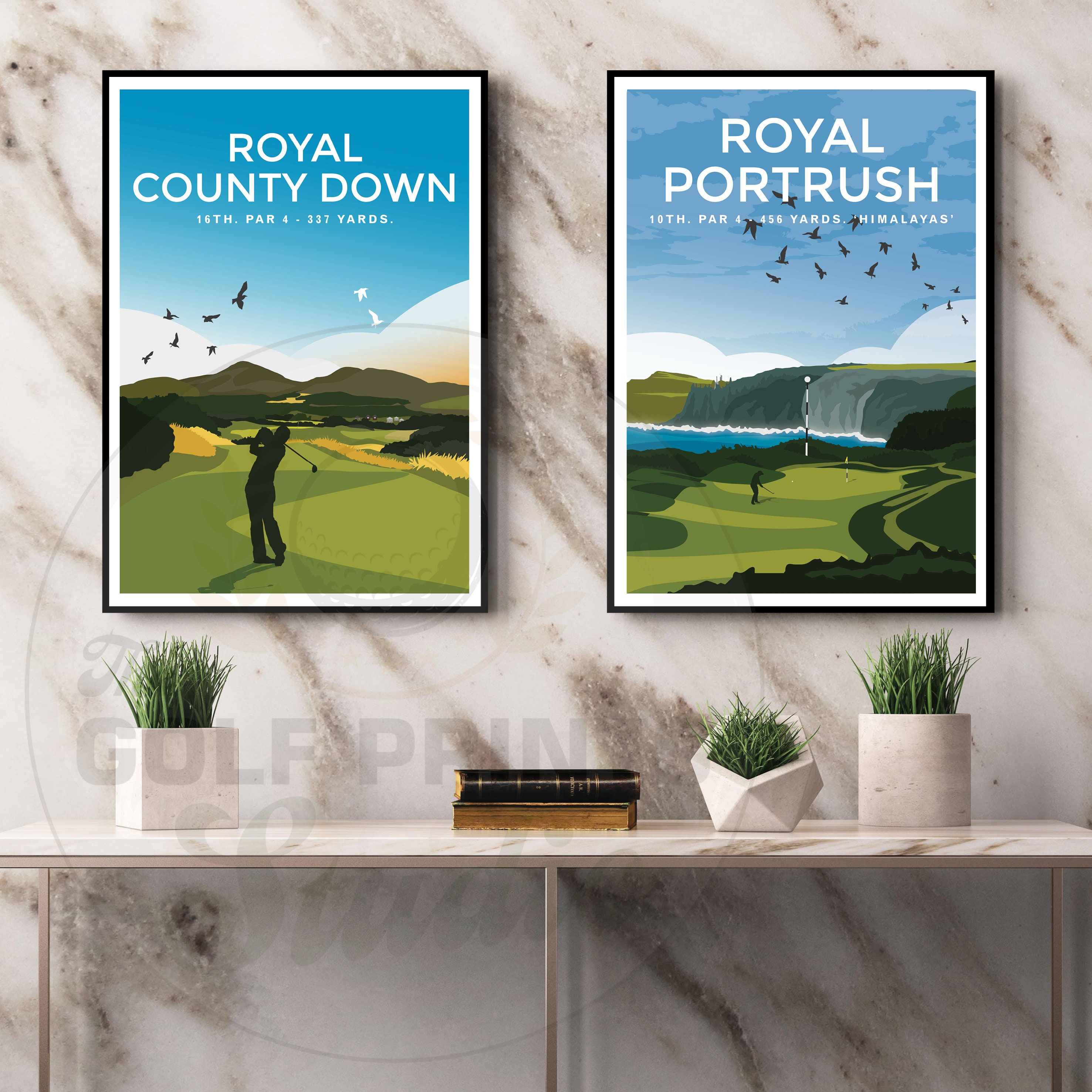 Royal Portrush Golf Club Poster Art Print 10th Hole Travel | Etsy