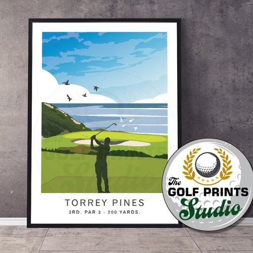 Torrey Pines Golf Club Travel Poster US Open Golf Wall Art - Etsy