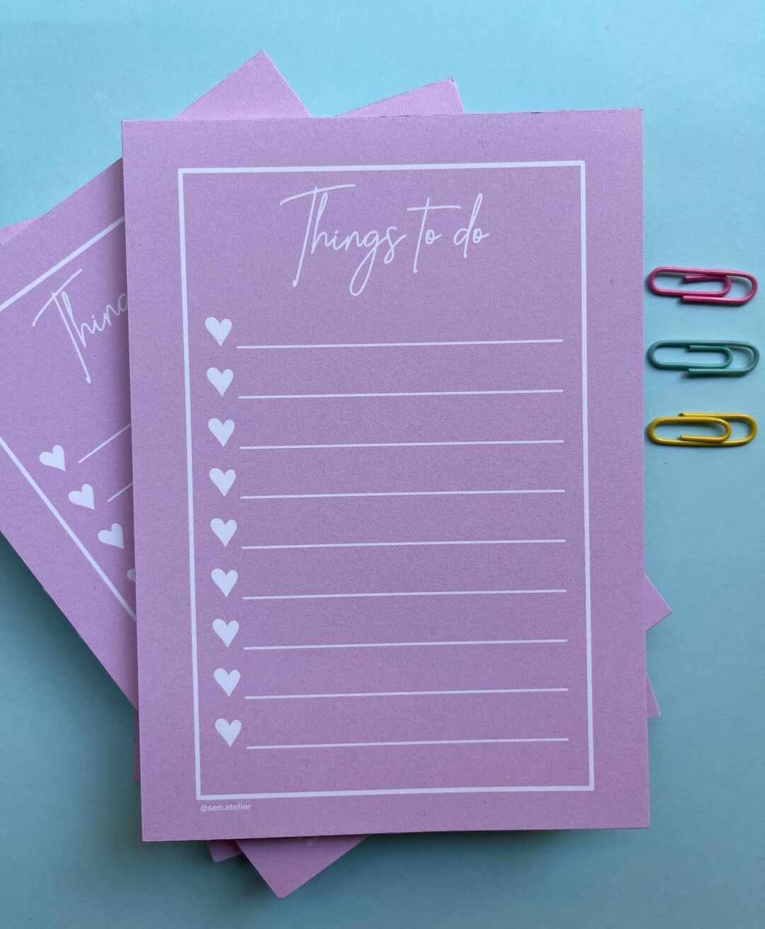 To Do List Pink DIN A6 to Do Block Notepad Writing Pad Home Office ...