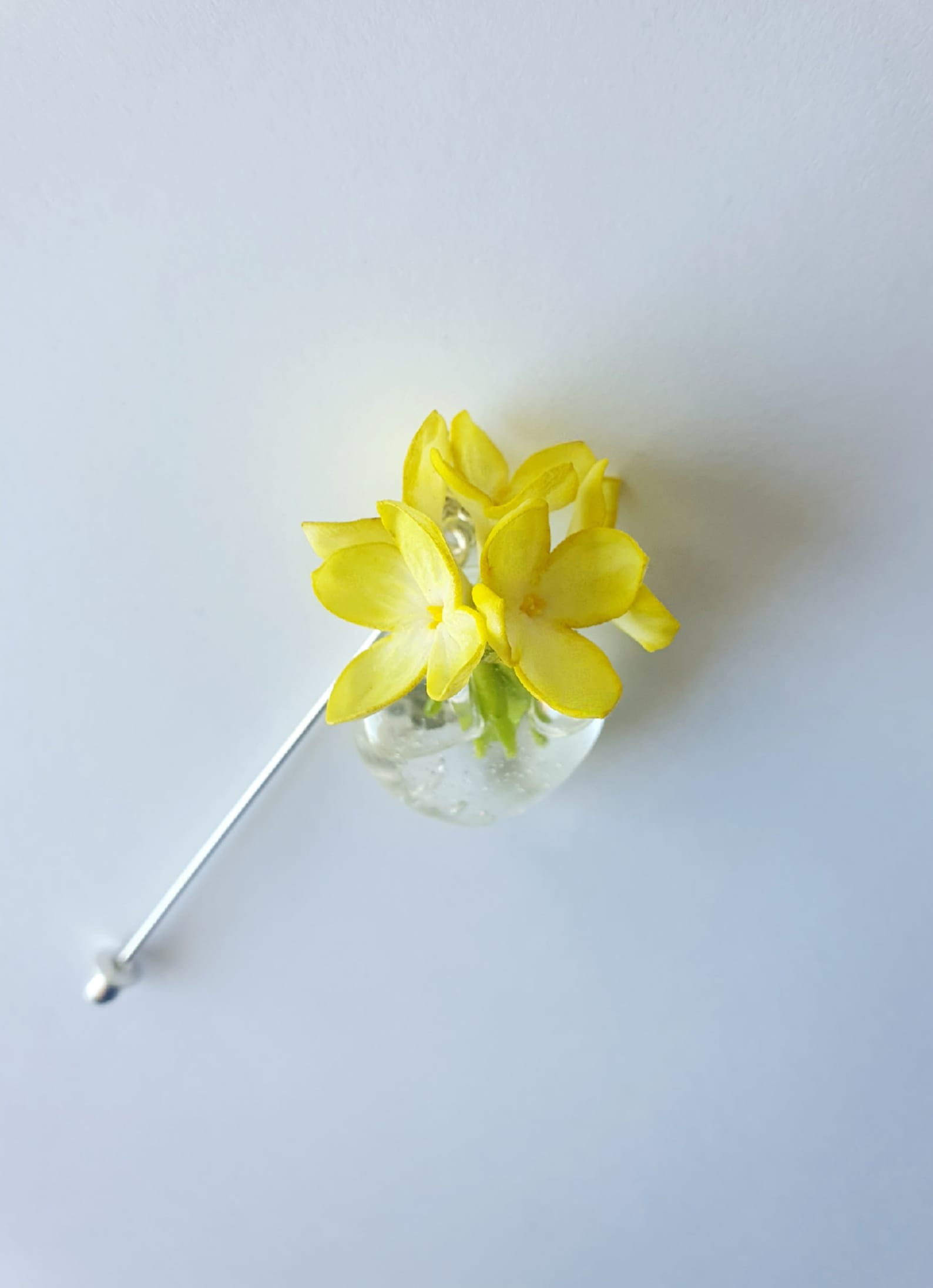 Handmade Yellow Syringa Flowers Brooch Pin Lilac Flowers Brooch Flower ...