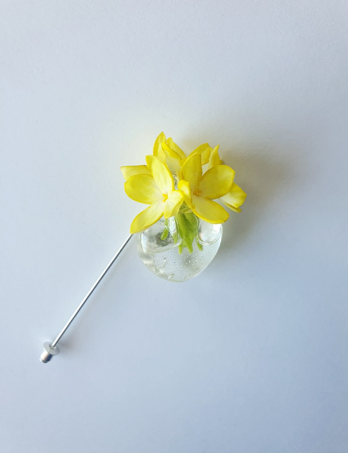 Handmade Yellow Syringa Flowers Brooch Pin Lilac Flowers Brooch Flower ...