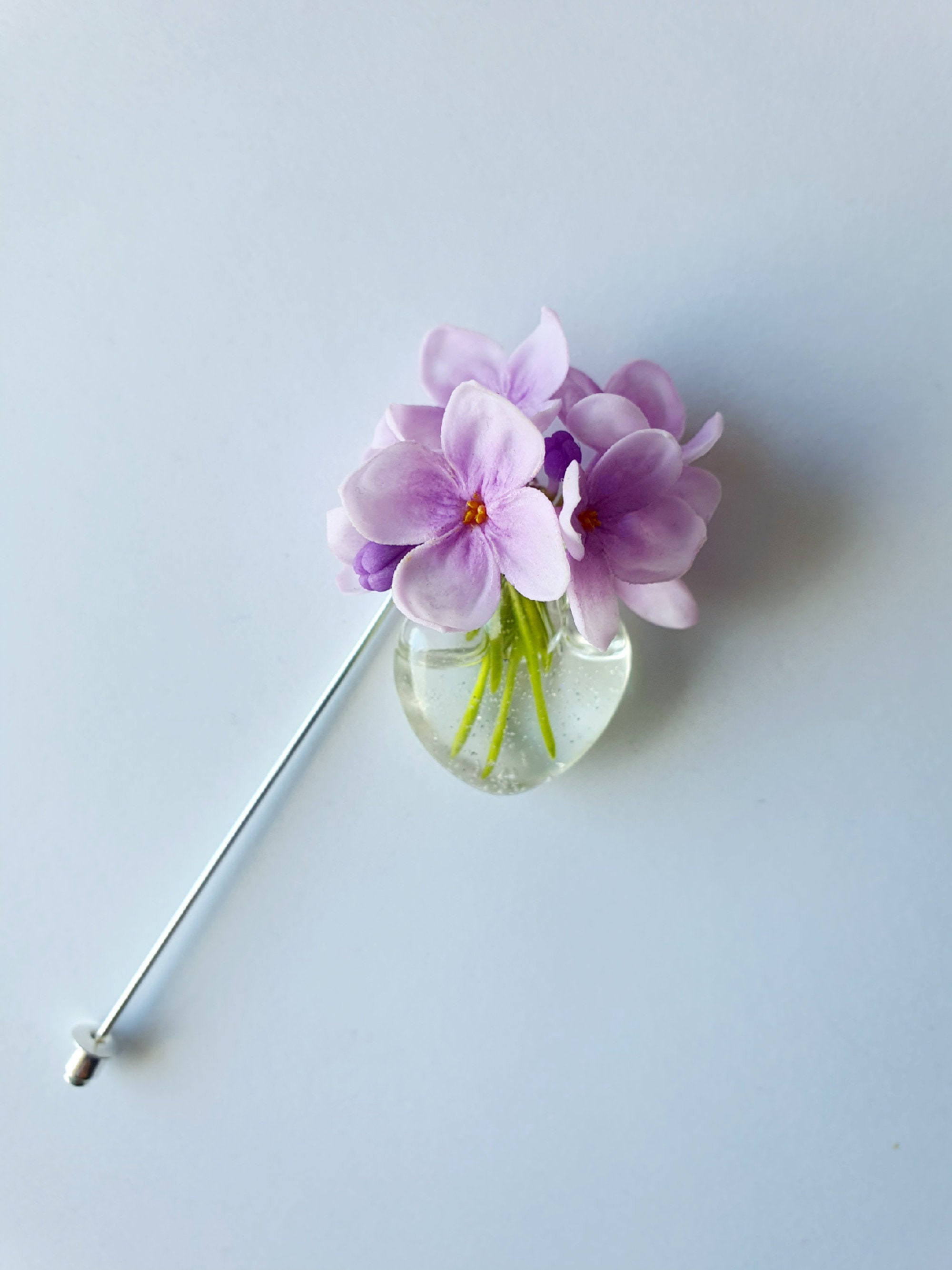 Wedding Botanical Lilac Flowers Handmade Brooch Pin Syringa - Etsy