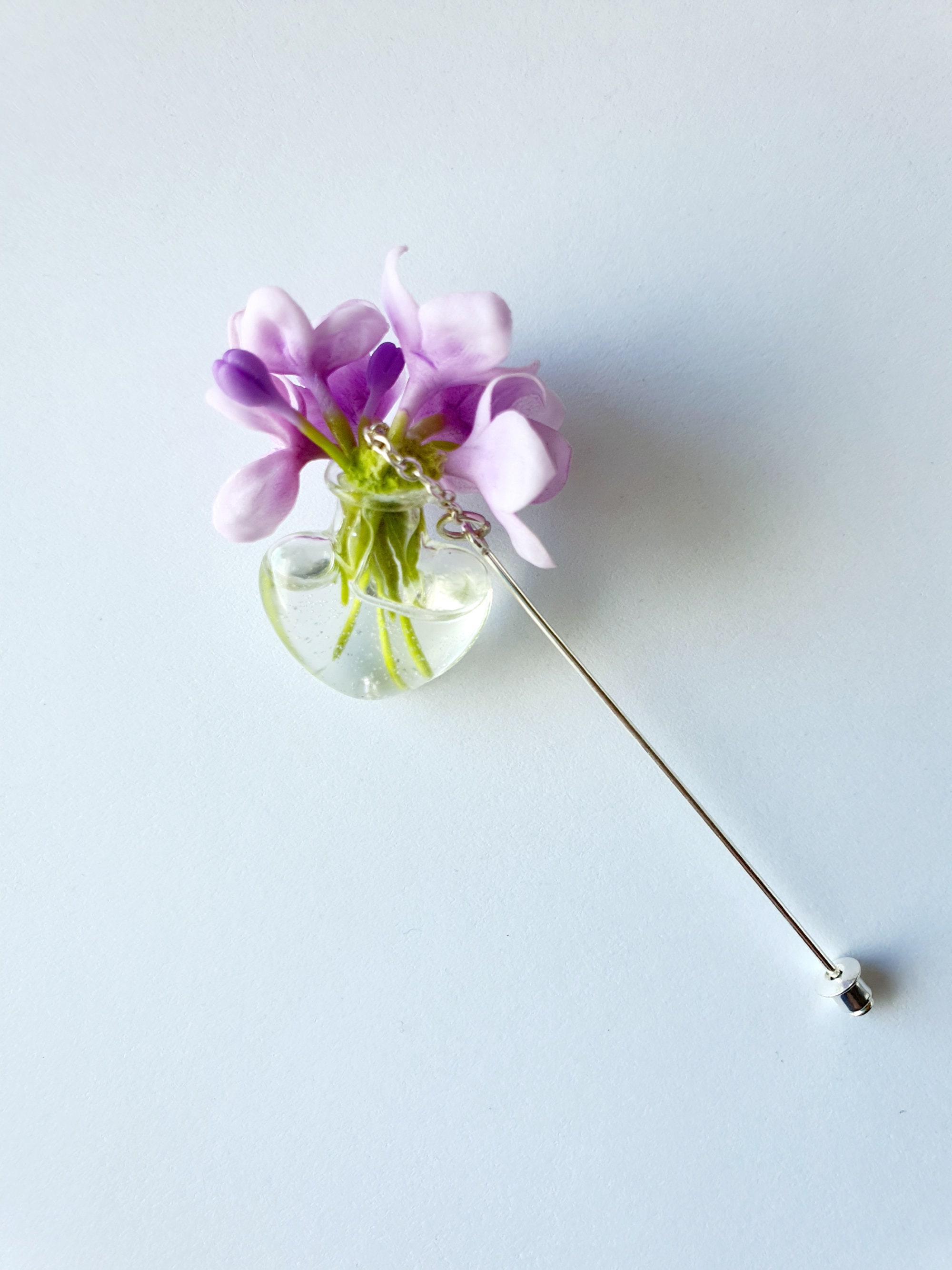 Wedding Botanical Lilac Flowers Handmade Brooch Pin Syringa - Etsy