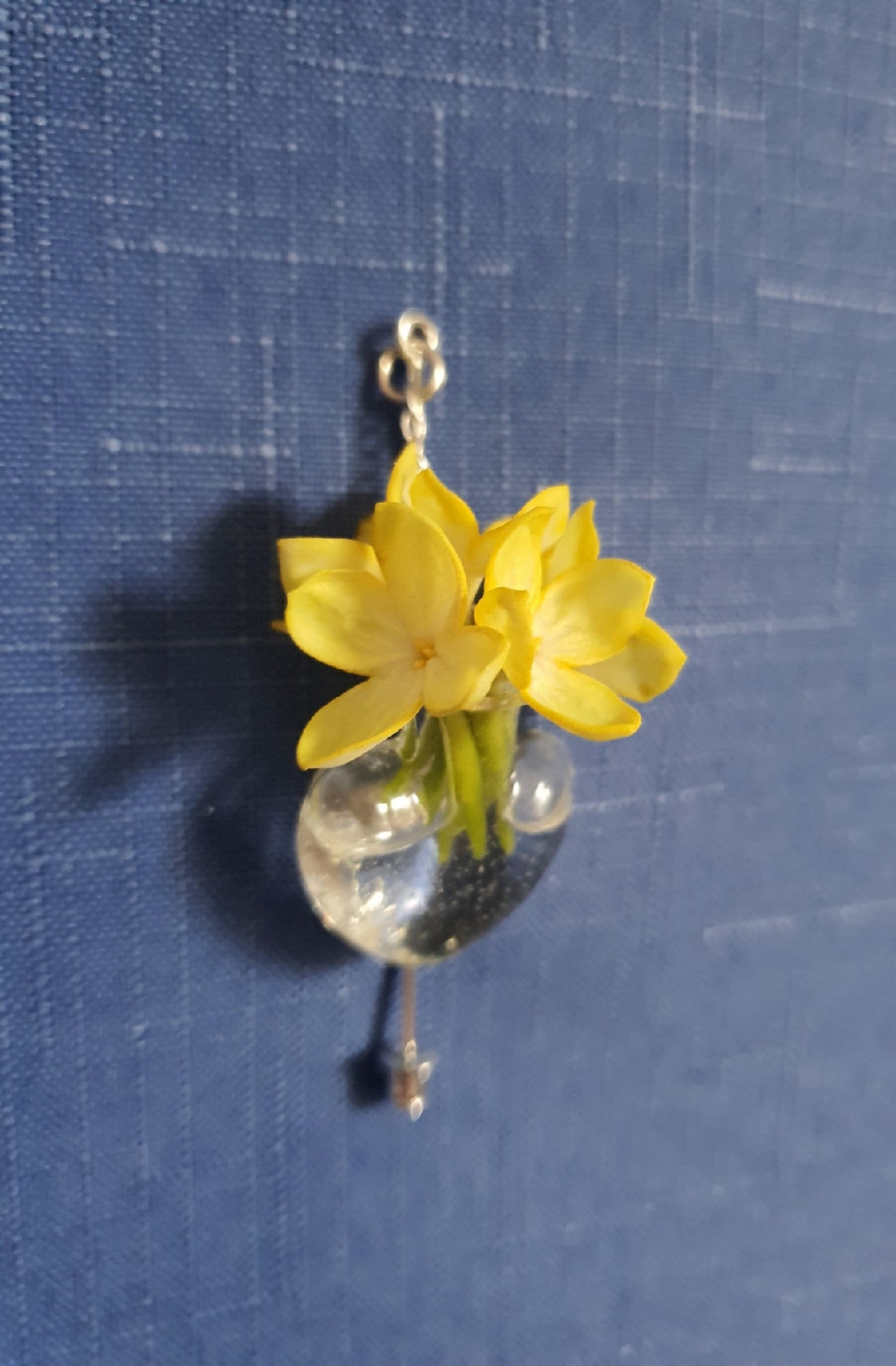 Handmade Yellow Syringa Flowers Brooch Pin Lilac Flowers Brooch Flower ...