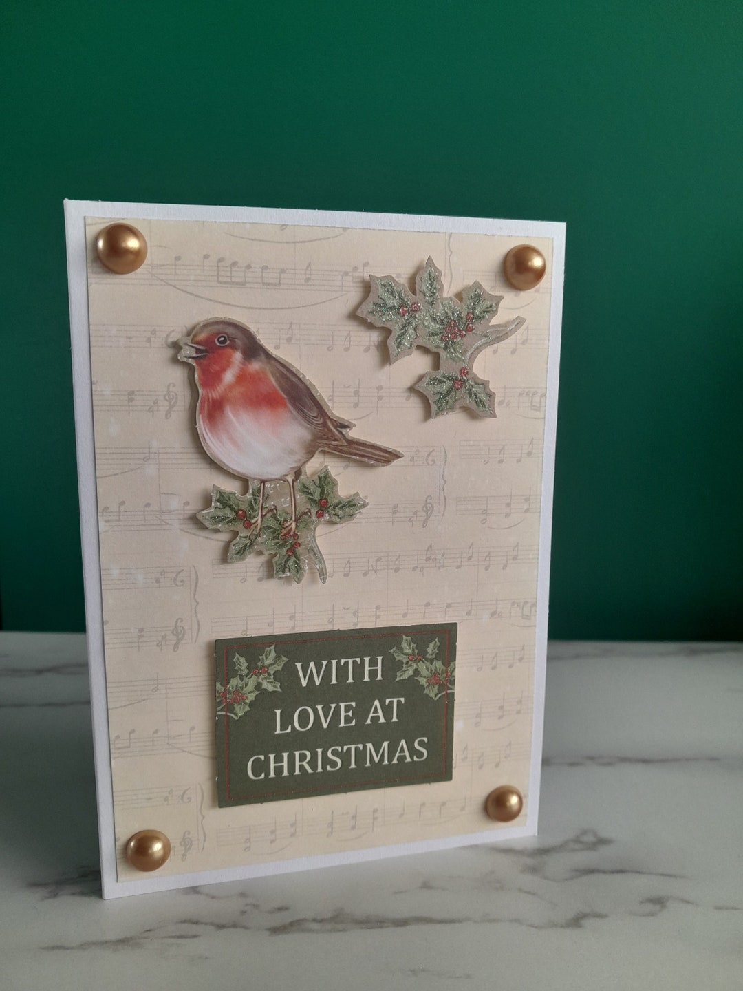 Traditional Red Robin Card - Etsy