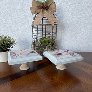 2pc Set/ Wooden Riser Set/ Farmhouse Decor/ Hand Painted - Etsy