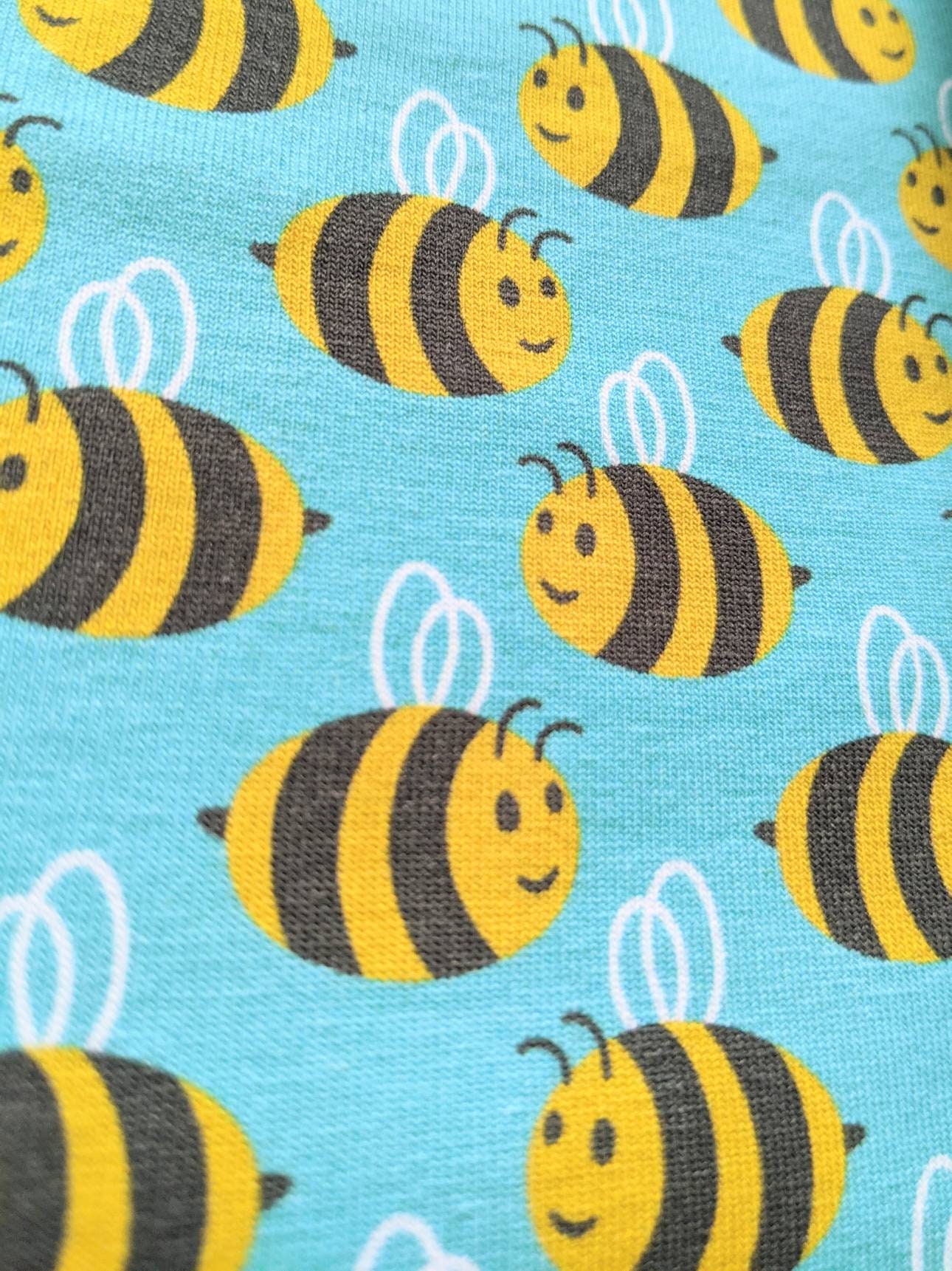 Bee Jersey Fabric Bumble Bees Cotton Jersey Fabric - Etsy UK