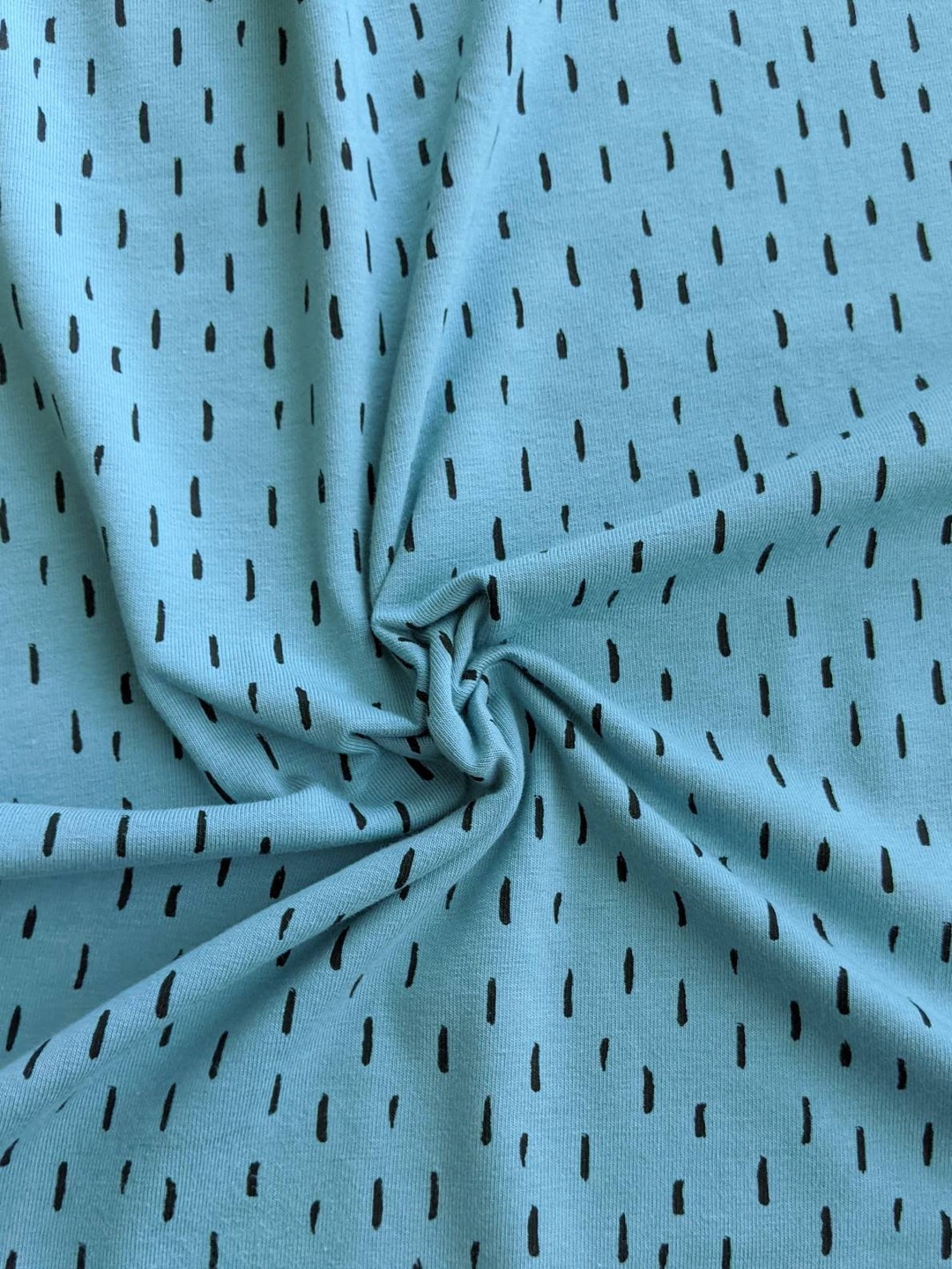 Blue Dash Fabric, Light Blue Jersey Fabric, Pale Blue Cotton Stretch ...