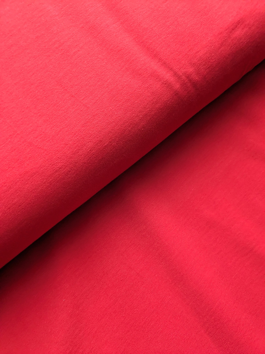 Red Jersey Fabric, Plain Jersey Fabric, Red Stretch Knit Cotton Fabric ...