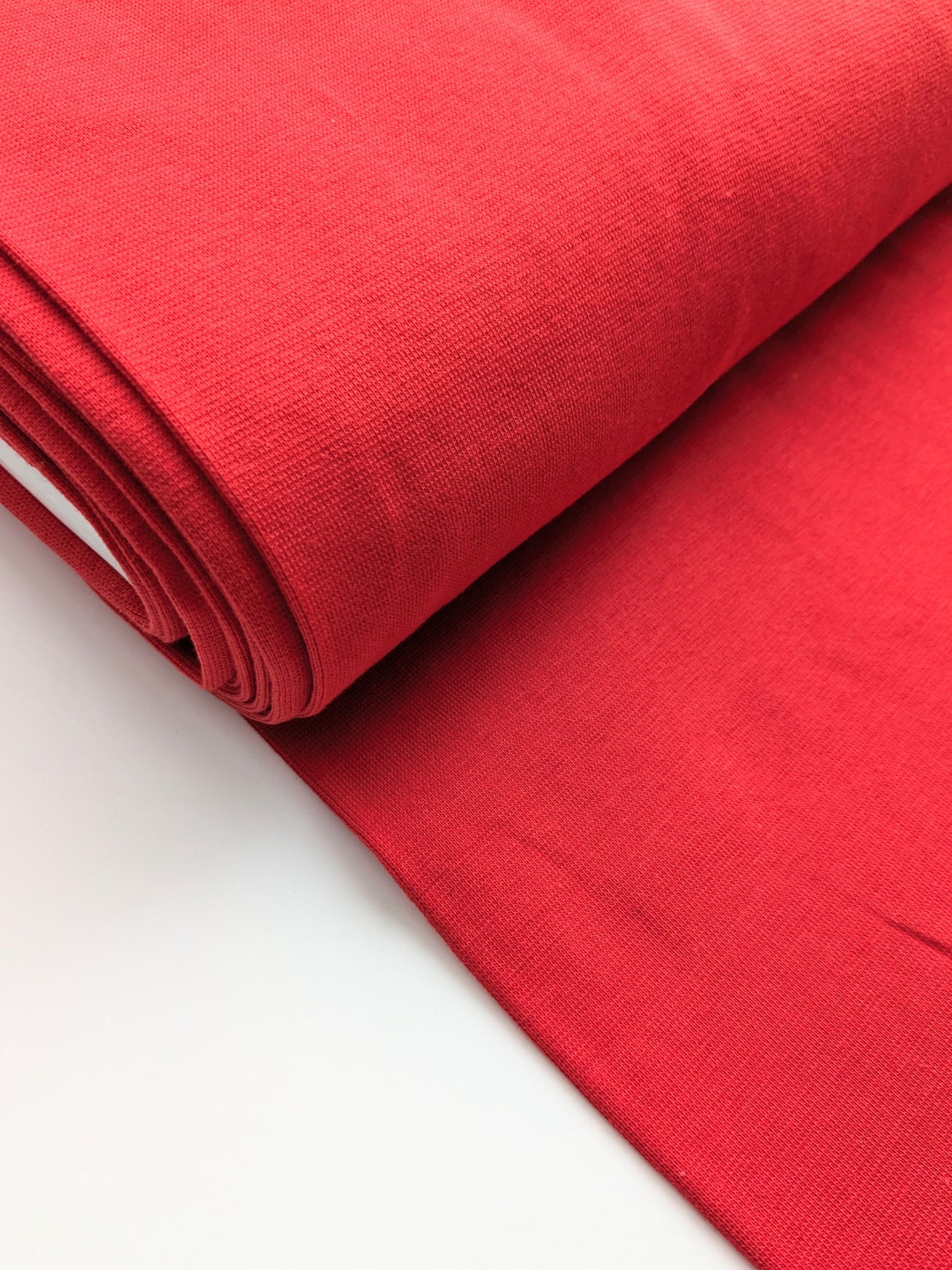 Red Cuff Fabric, Jersey Ribbing Fabric, - Etsy