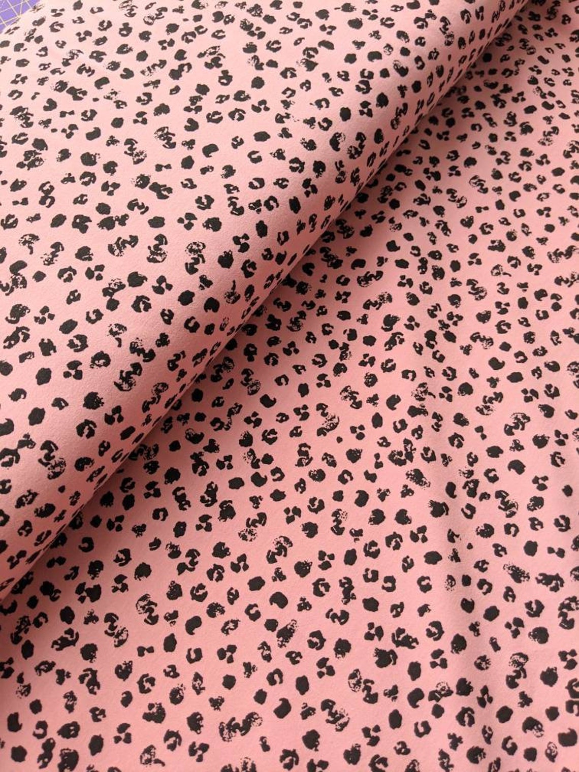 Rose Leopard Print Fabric Leopard Print Jersey - Etsy