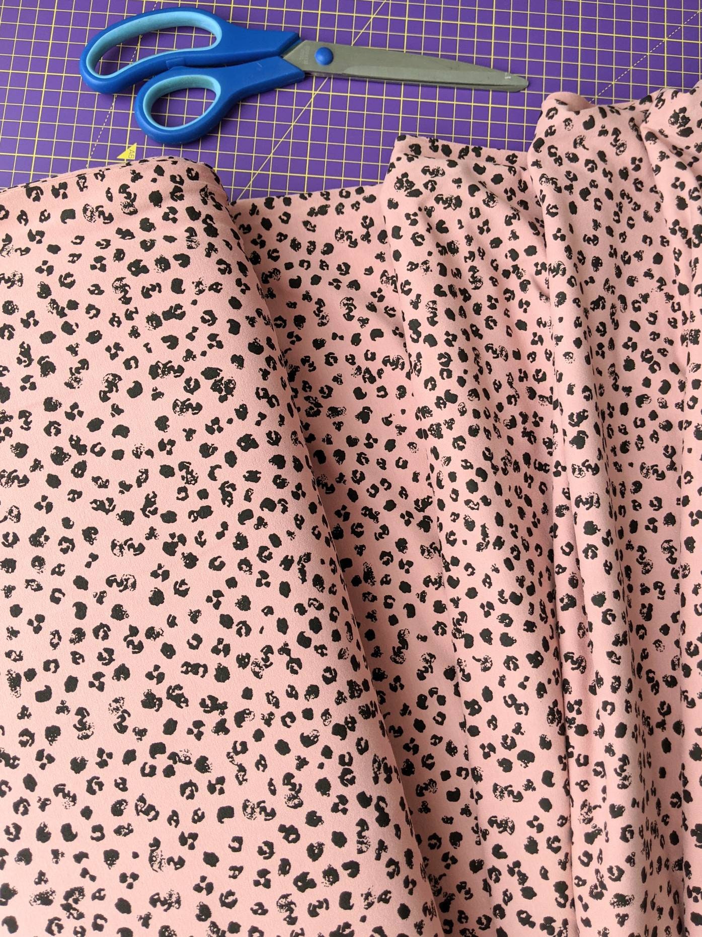 Rose Leopard Print Fabric Leopard Print Jersey - Etsy
