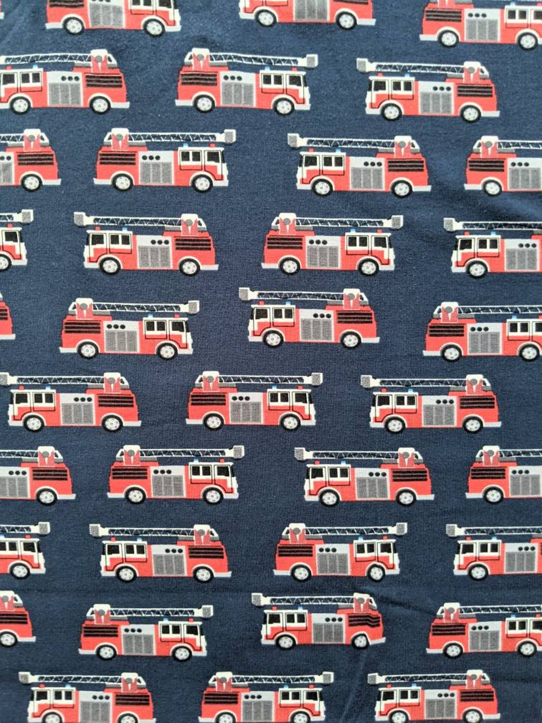 Emergency Vehicle Fabric, Red Fire Engine Jersey, Emergency Services ...