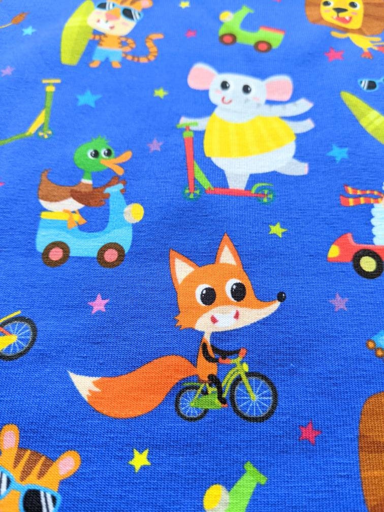 Farm Animal Jersey Fabric Zoo Animal Cotton Jersey - Etsy