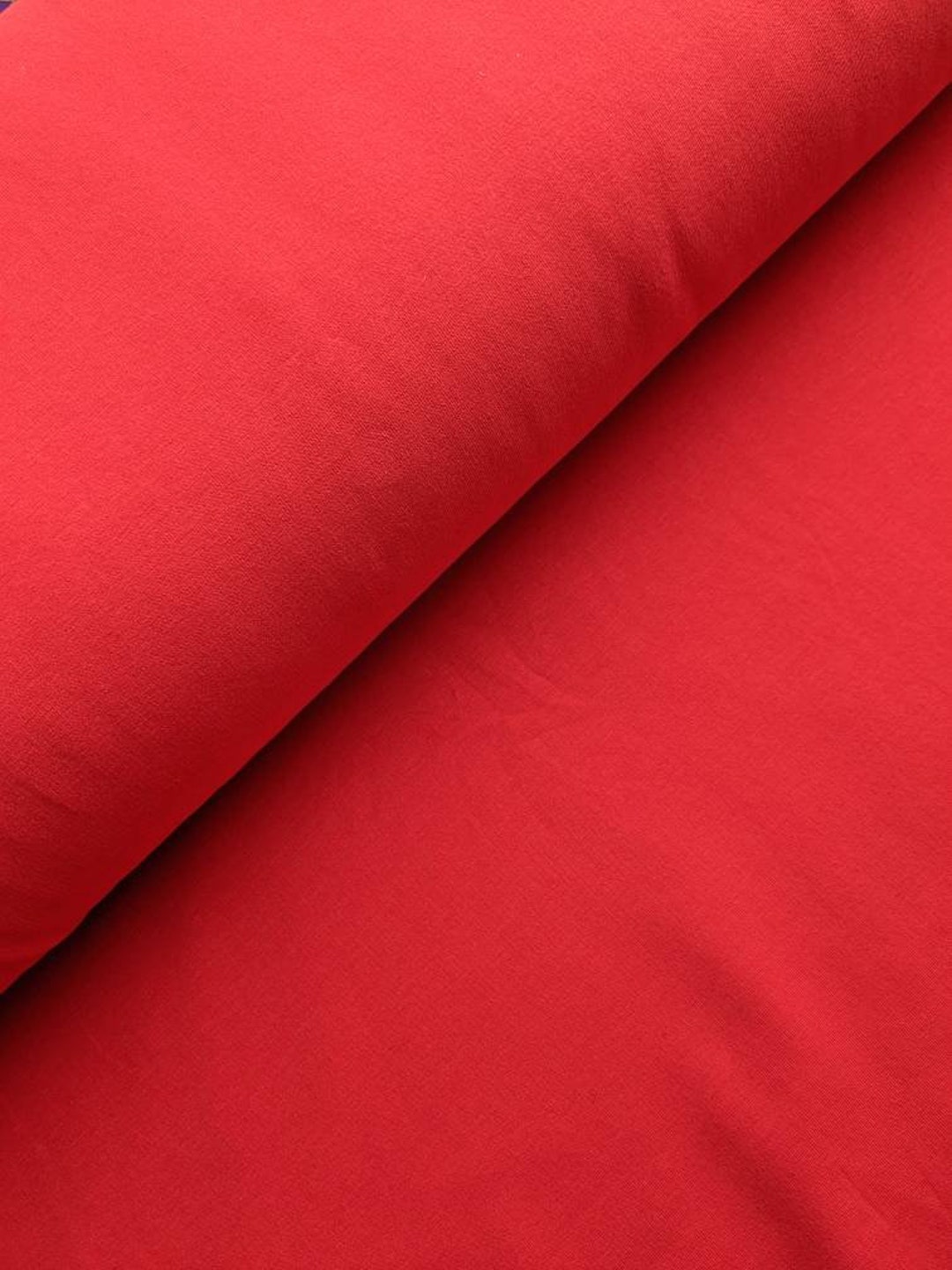 Red French Terry, Tomato Red Stretch Fabric, Red Soft Brush Fabric ...