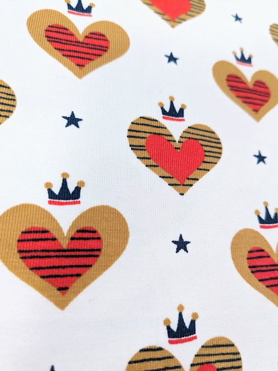 Heart knit fabric store