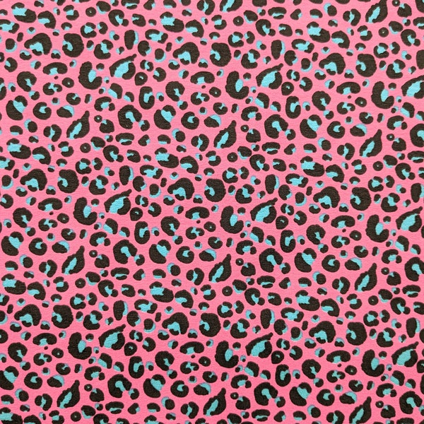 Pink Leopard Print Fabric - Etsy
