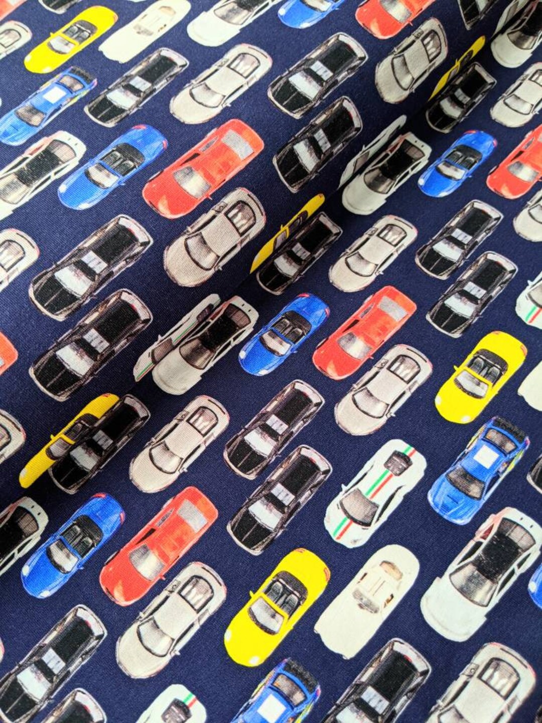 Car Jersey Fabric, Racing Car Cotton Jersey - Etsy