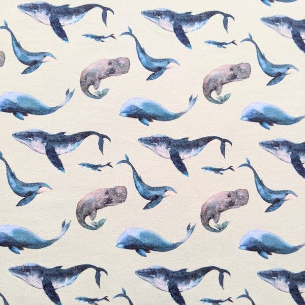 Whale Fabric - Etsy UK